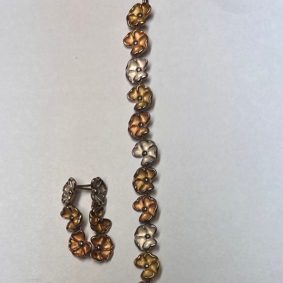 Sigal | Jewelry | Vintage 925 Davis Sigal Multicolor Flower Bracelet 8 ...